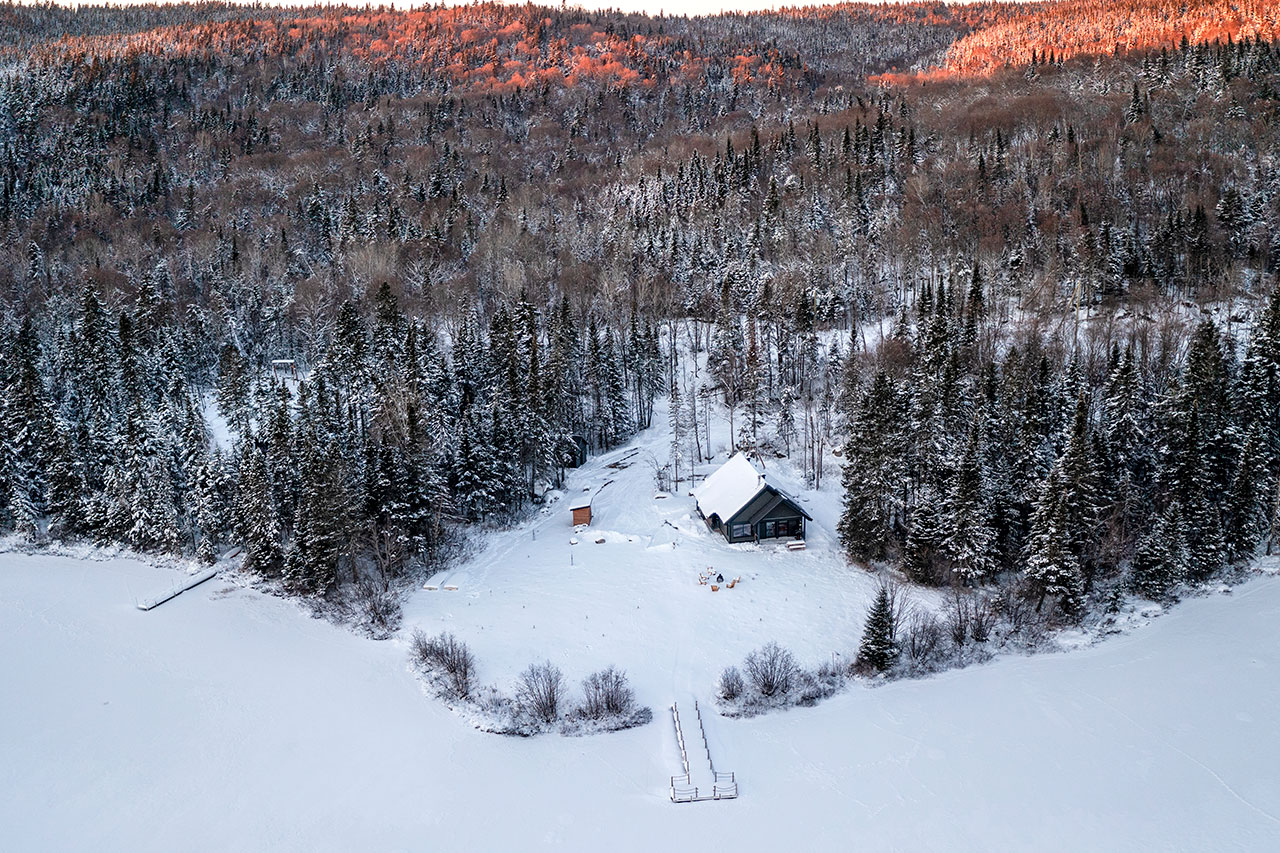 Chalet Horizon en hiver - Hébergement - Sépaq